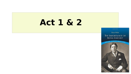 Oscar Wilde: 'Earnest' and 'Dorian Gray' - 20 lessons | Teaching Resources