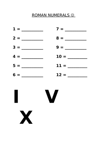 Roman Numerals Poster | Teaching Resources