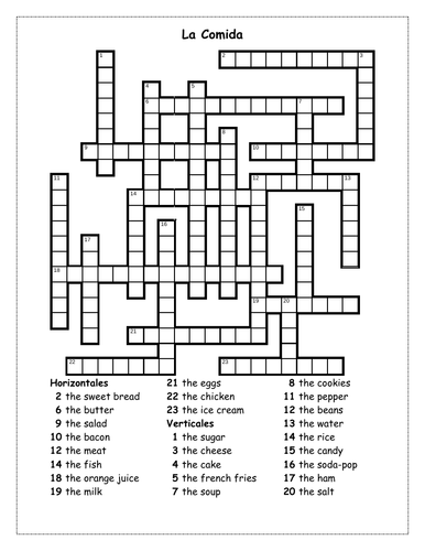 Comida (Food in Spanish) Puzzles | Teaching Resources