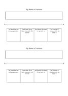 Name in Fractions | Teaching Resources