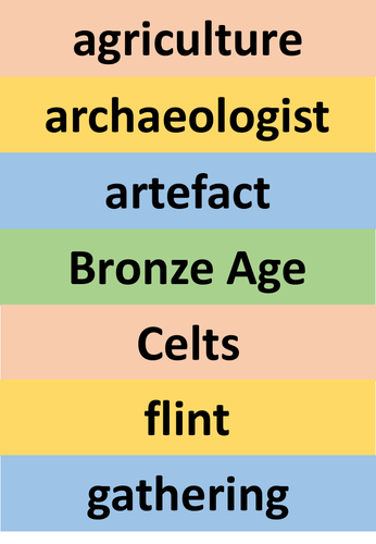 Year 3- History- Stone Age to Iron Age- Vocab Cards | Teaching Resources