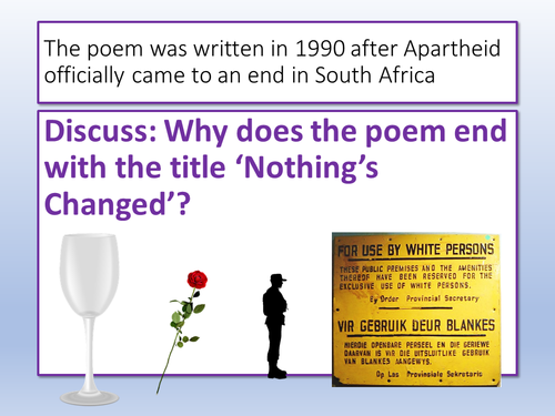 Nothing's Changed | Teaching Resources