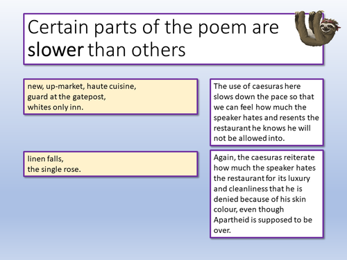 Nothing's Changed Structure | Teaching Resources