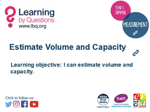 Year 5 Measurement: Estimate Volume and Capacity | Teaching Resources