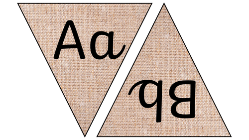 Hessian Cursive Alphabet Display Bunting | Teaching Resources