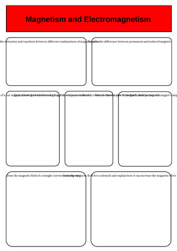 GCSE Physics (9 – 1) Magnetism and Electromagnetism Revision | Teaching ...