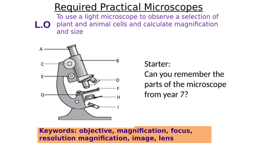 Microscopy required practical AQA | Teaching Resources