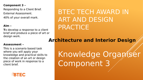 BTEC Tech Award in Art and Design Knowledge Organisers | Teaching Resources