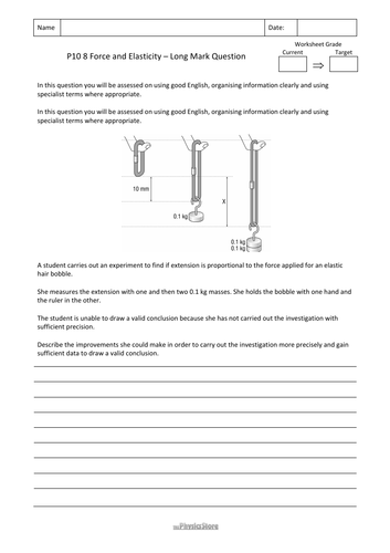 KS4 GCSE Physics AQA P10 8a Forces and Elasticity Lesson Bundle ...