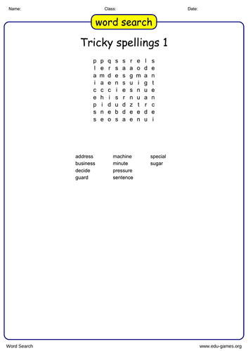 Tricky spellings | Teaching Resources