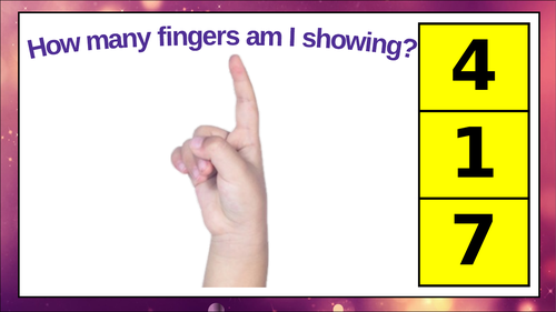 Number recognition using fingers to count 1-10 - powerpoint/independent ...