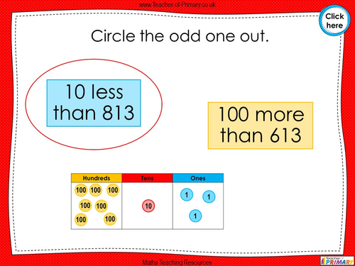 10 and 100 More or Less - Year 3 | Teaching Resources