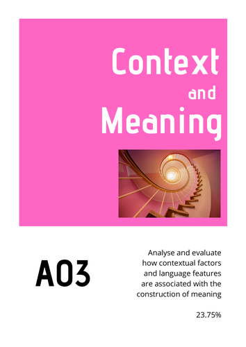 WJEC GCE A Level English Language AO Classroom Digital Posters ...