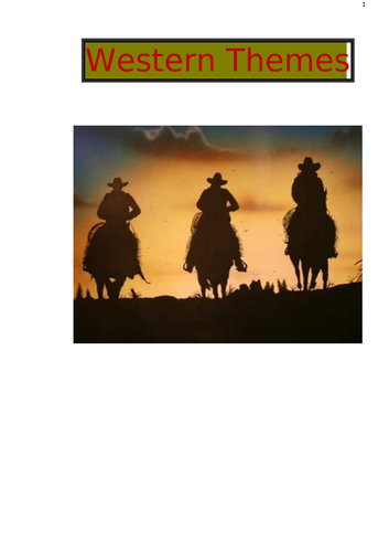 Western Themes - Music for film | Teaching Resources