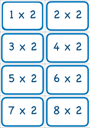 2 Times Tables Flashcards | Teaching Resources