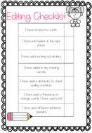 KS1 editing checklists | Teaching Resources