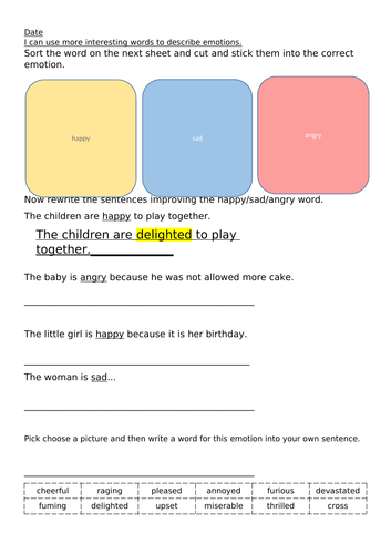 The Colour Monster writing | Teaching Resources