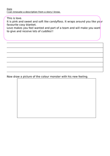 The Colour Monster writing | Teaching Resources