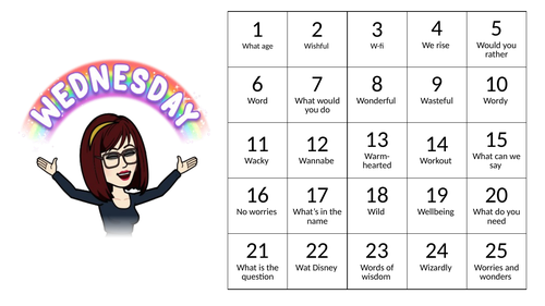 Bitmoji Daily Questions | Teaching Resources