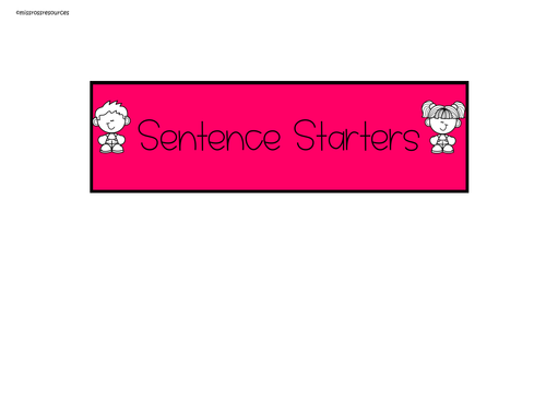 KS1 sentence starter pack | Teaching Resources
