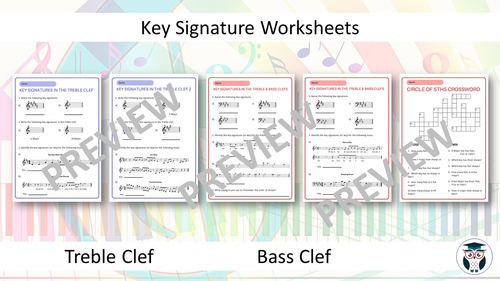 Key Signatures - Order of Sharps and Flats | Teaching Resources