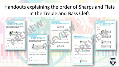 Key Signatures - Order of Sharps and Flats | Teaching Resources