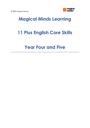 11 Plus English Core Skills | Teaching Resources