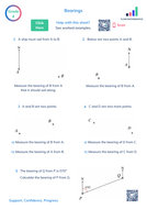 Bearings worksheet | Teaching Resources