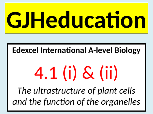 Structure of plant cells (Edexcel Int. A-level Biology) | Teaching ...
