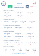 BIDMAS worksheet | Teaching Resources