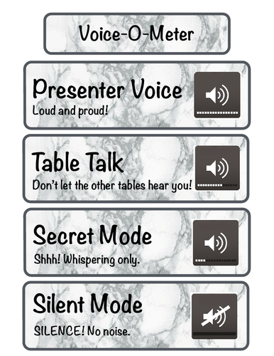 Voice Levels Display | Teaching Resources