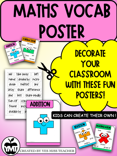 Maths Vocabulary Posters - YMT | Teaching Resources