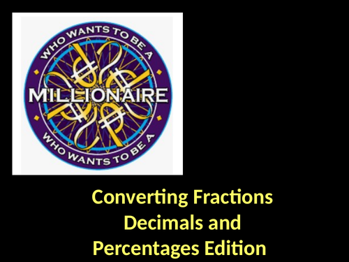 Who Wants To Be A Millionaire Fun Maths Game (Revision Resource ...