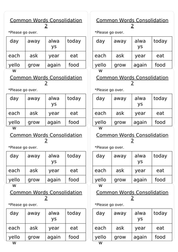NL Active Literacy Stage 2 Consolidation Labels (8 to a page ...