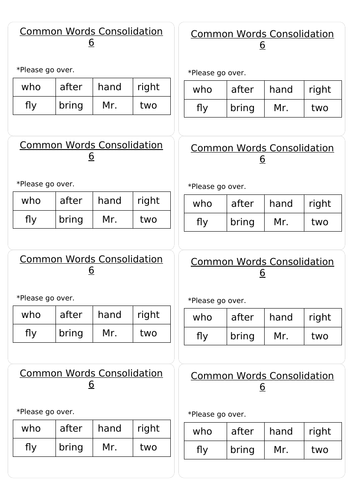 NL Active Literacy Stage 2 Consolidation Labels (8 to a page ...