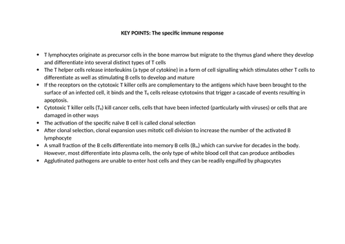 Humoral & cell-mediated immune responses (Edexcel A-level Biology B ...