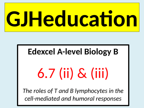 Humoral & cell-mediated immune responses (Edexcel A-level Biology B ...