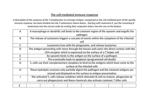 Humoral & cell-mediated immune responses (Edexcel A-level Biology B ...