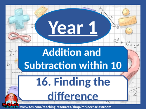 Year 1 - Addition and Subtraction Within 10 - Finding the Difference ...