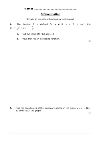 Pure Mathematics 2 Assessment Pack | Teaching Resources