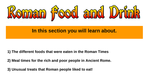 Food in Ancient Rome | Teaching Resources