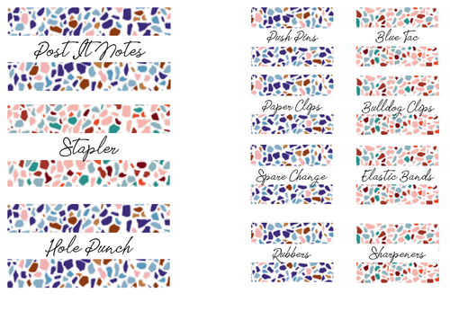 Terrazzo Teacher Toolbox Drawer Labels | Teaching Resources