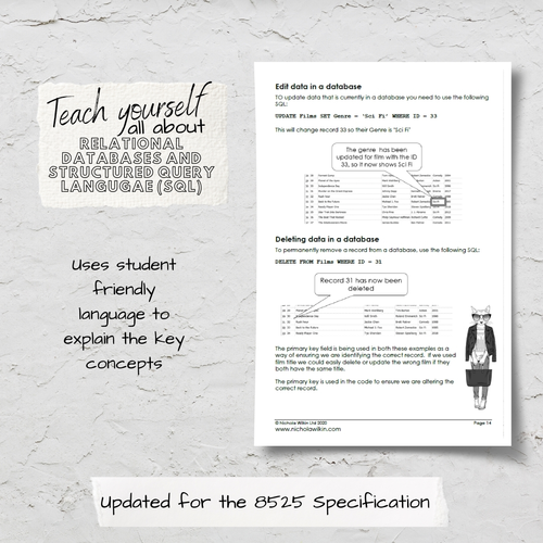 Relational databases and SQL AQA GCSE Computer Science Workbook (8525 ... Relational databases and SQL AQA GCSE Computer Science Workbook (8525 ...