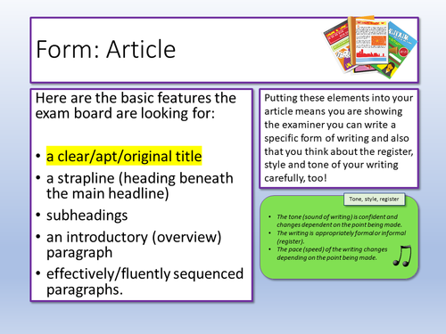 English Article Writing | Teaching Resources