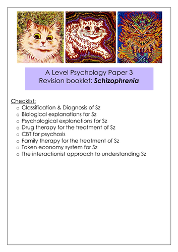 AQA A Level Psychology - Schizophrenia bundle | Teaching Resources