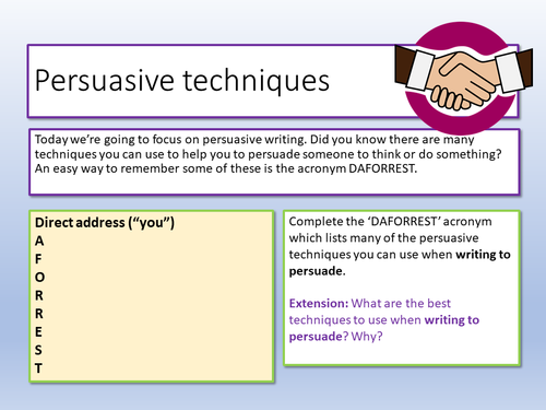 Writing to Persuade Article | Teaching Resources