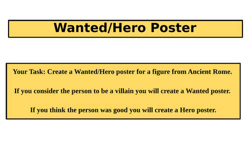 Wanted/Hero Poster - Ancient Rome | Teaching Resources