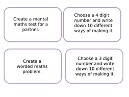 Maths Fast Finisher Cards | Teaching Resources
