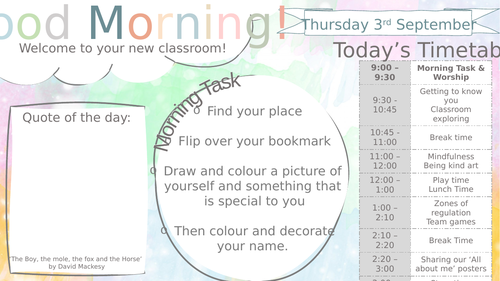 Morning Slides / Morning Boards / Morning Task | Teaching Resources