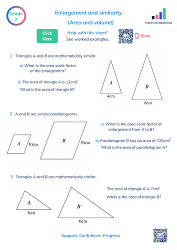 Enlargement (area & volume) Higher GCSE | Teaching Resources